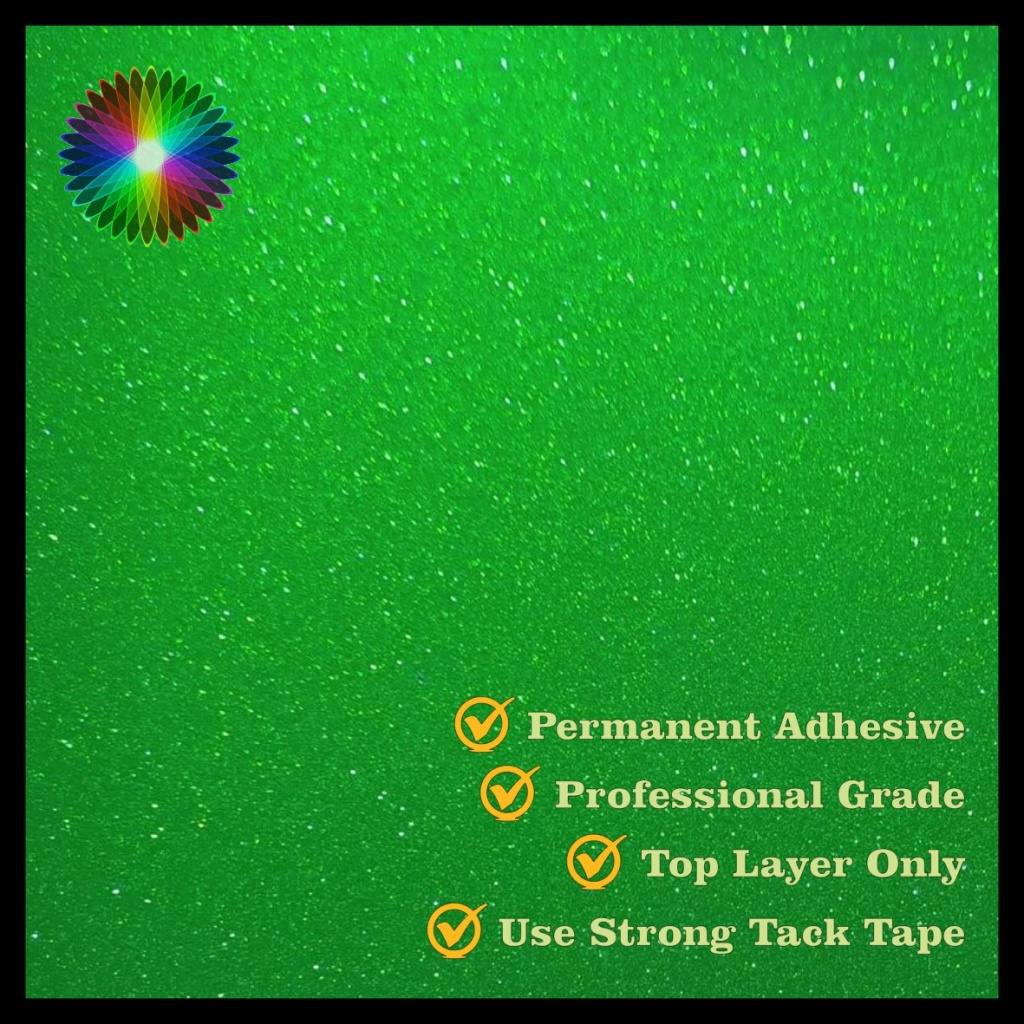 Textured Glitter Adhesive Vinyl - Green - Knight HTV