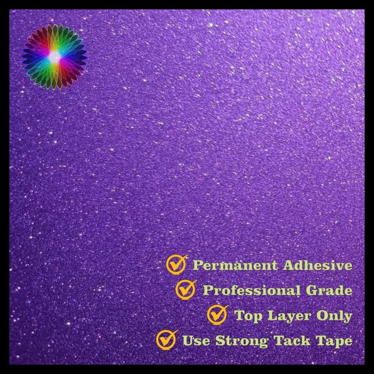 Textured Glitter Adhesive Vinyl - Purple - Knight HTV