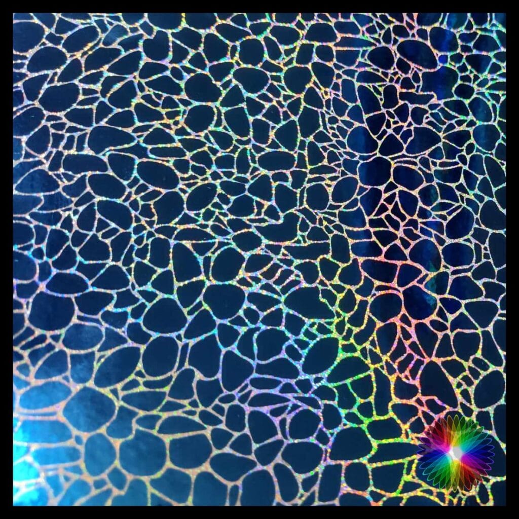 Holographic Stone Mosaic Vinyl - Blue - Knight HTV