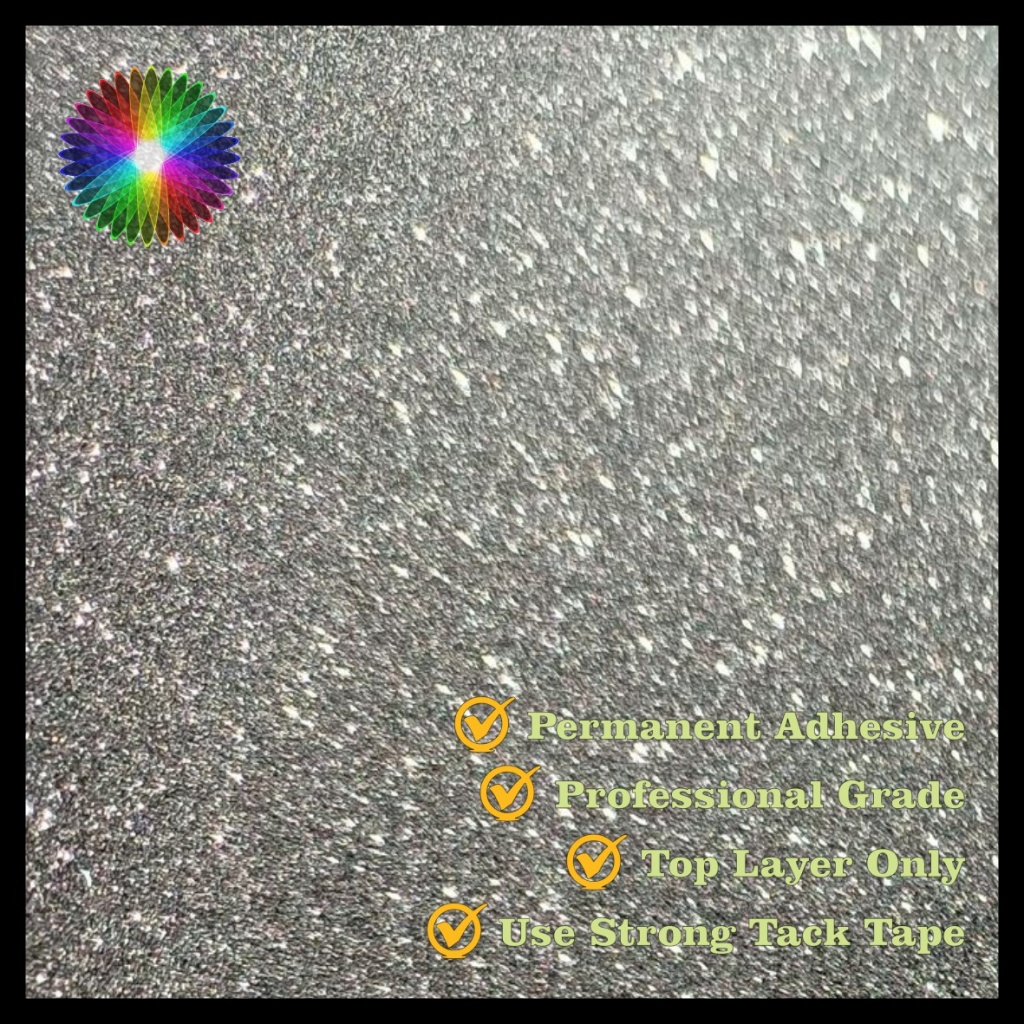 Textured Glitter Adhesive Vinyl - Silver - Knight HTV