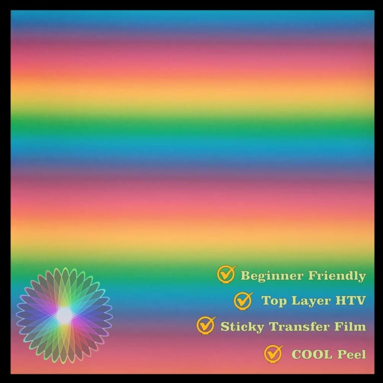 Pattern PU - Ombre Rainbow - Knight HTV
