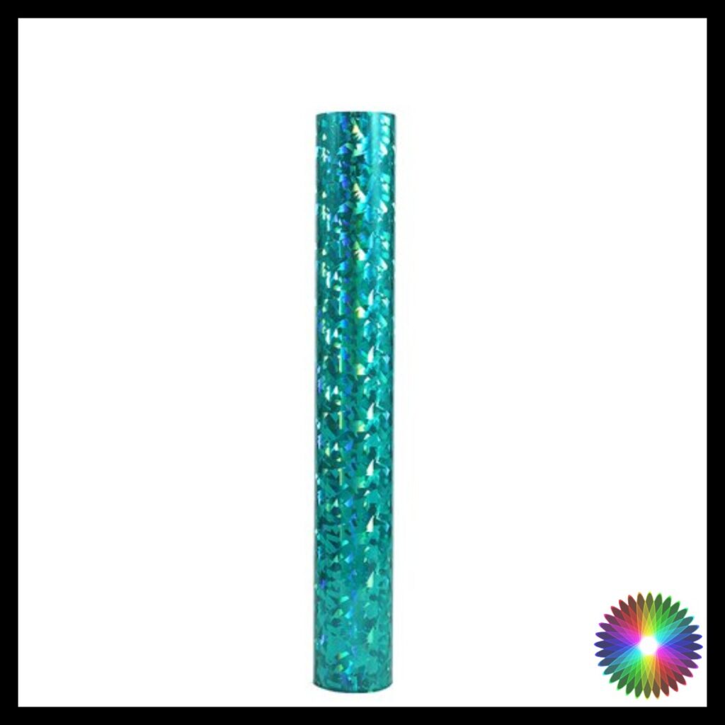 Crystal Prism Holographic Adhesive Vinyl - Cyan - Knight HTV