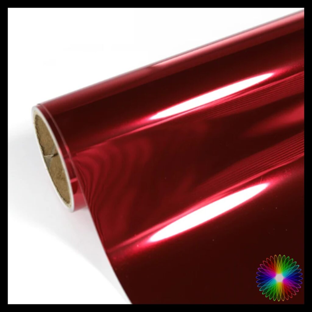 Mirror Metallic Permanent Vinyl - Red - Knight HTV