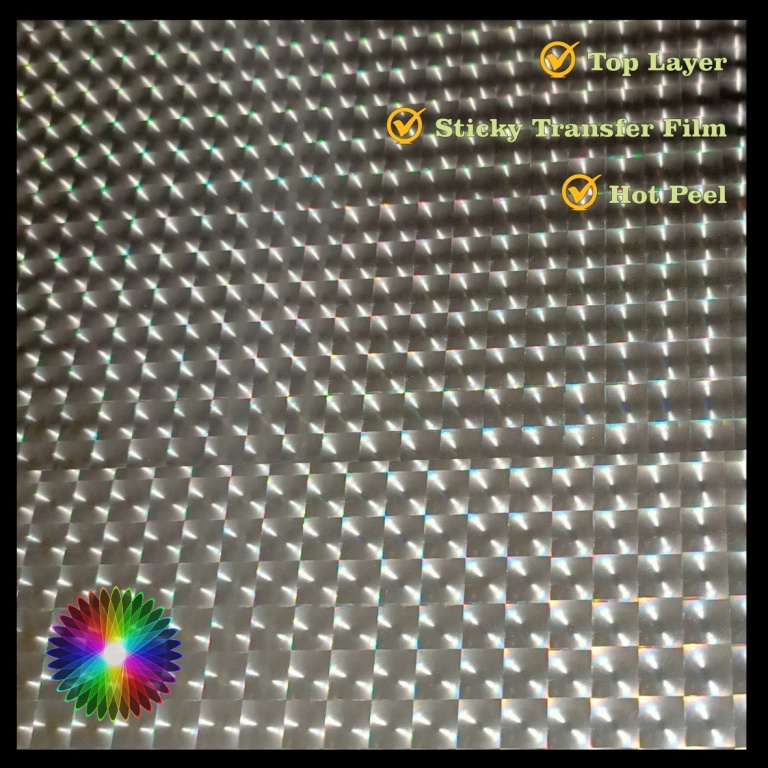 Holographic Silver Stud - Knight HTV