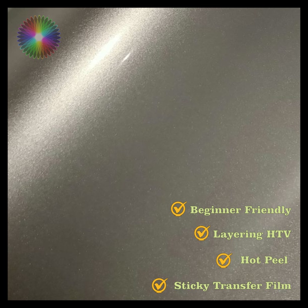 KnightFlex Easy To Weed And Press HTV - Pearl Silver - Knight HTV