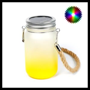Sublimation Solar-Powered LED Gradient Coloured Mason Jar Lights ...