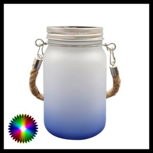 Sublimation Solar-Powered LED Gradient Coloured Mason Jar Lights ...