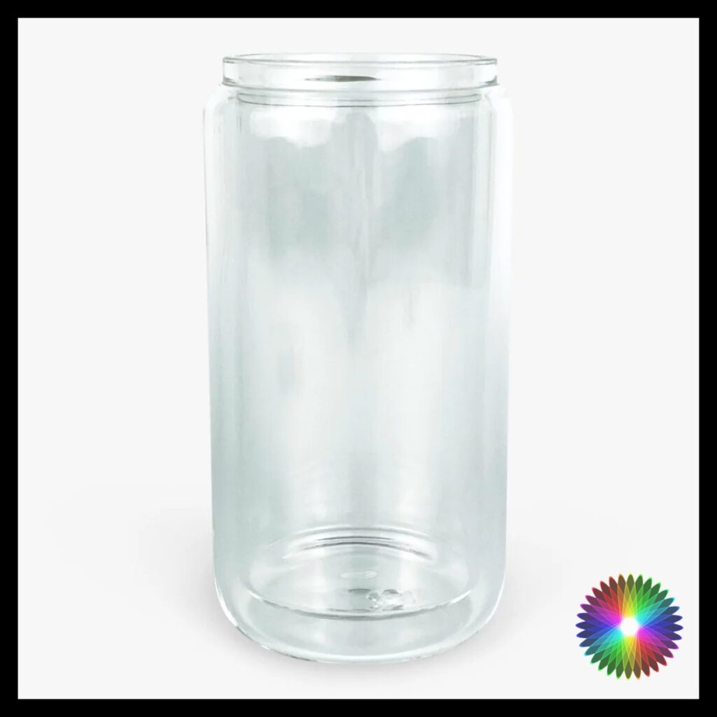 16oz Sublimation Glass Snow Globe Can with Plug Included - Knight HTV